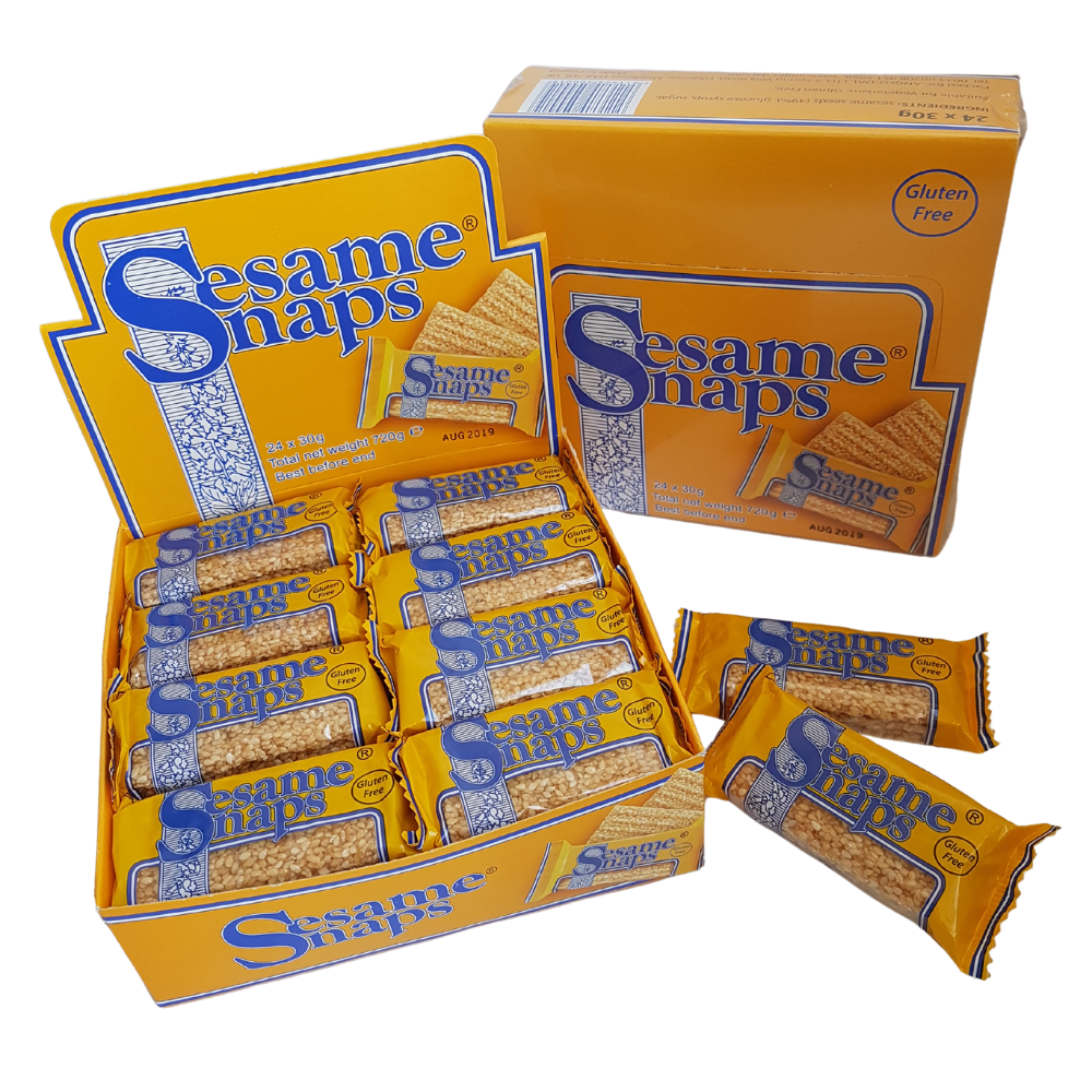 Sesame Snaps Original 24 x 30g – The Wholesale Snack Company