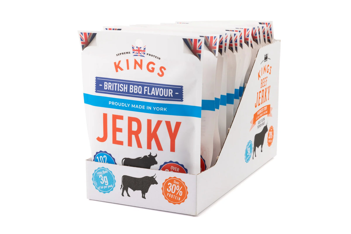 Kings British BBQ Flavour Jerky 10 x 25g – The Wholesale Snack Company