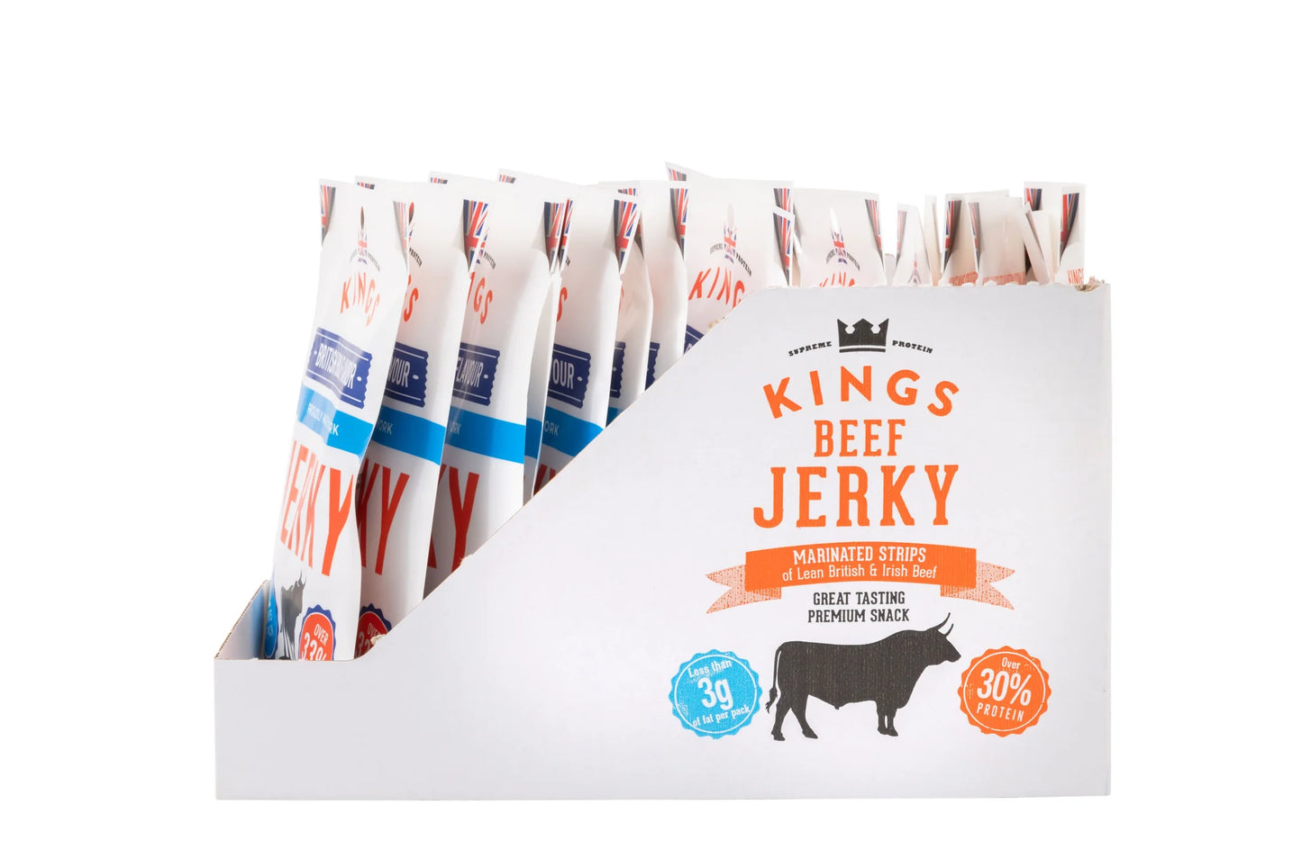 Kings British BBQ Flavour Jerky 10 x 25g – The Wholesale Snack Company